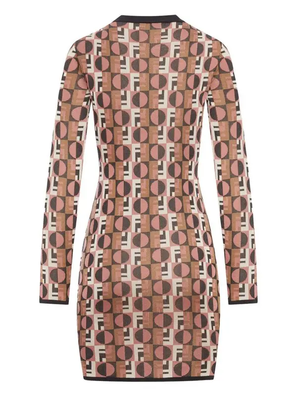 Fendi Optical Print Viscose Dress - Multicolor