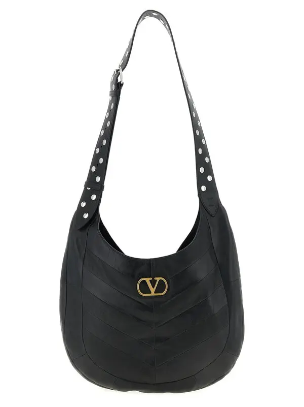 Valentino Garavani Medium Hoboho Shoulder Bag - Black