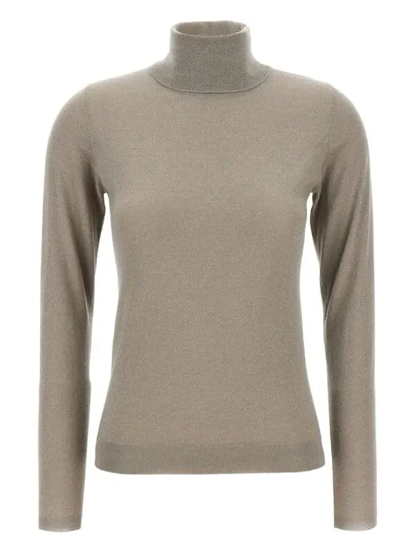 Brunello Cucinelli Sparkling Cashmere And Silk Lightweight Turtleneck Sweater - Multicolor