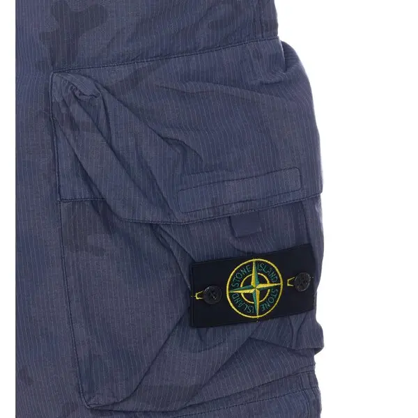 Stone Island Logo Patch Cargo Bermuda Shorts
