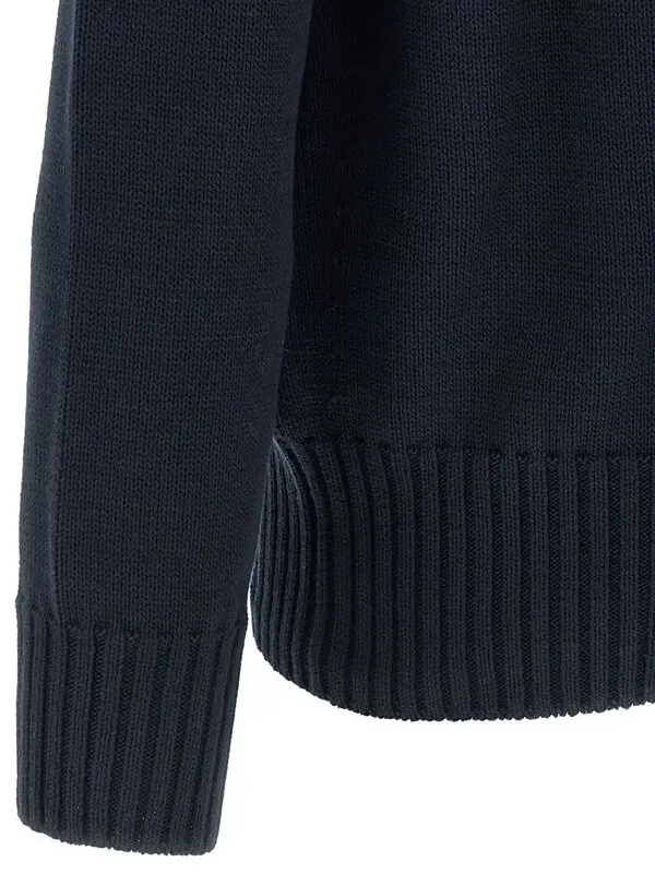 Givenchy Paris Embroidered Turtleneck Sweater - Blue