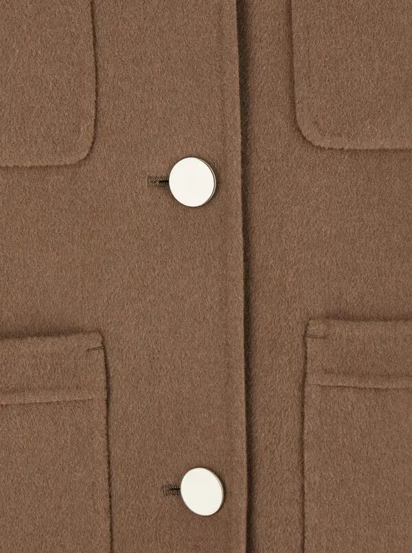 Max Mara Alba' Wool Jacket With Patch Pockets - Multicolor