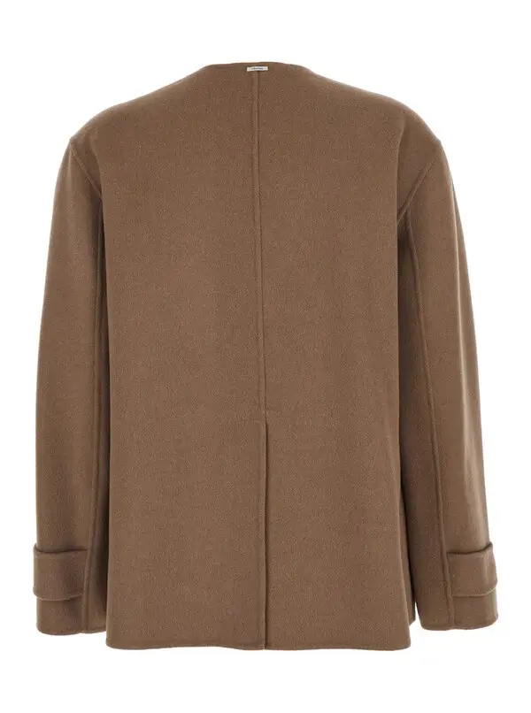 Max Mara Alba' Wool Jacket With Patch Pockets - Multicolor