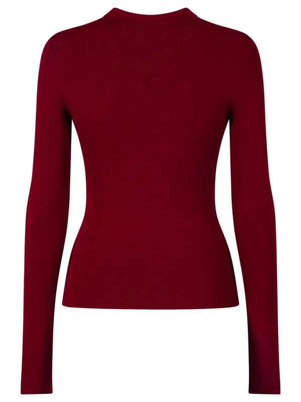 Balenciaga Ribbed Crewneck Long-sleeved Fitted Top