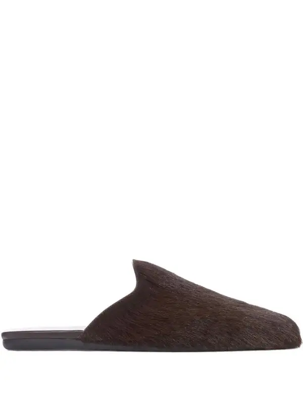 Prada Calf Hair Mules - Brown