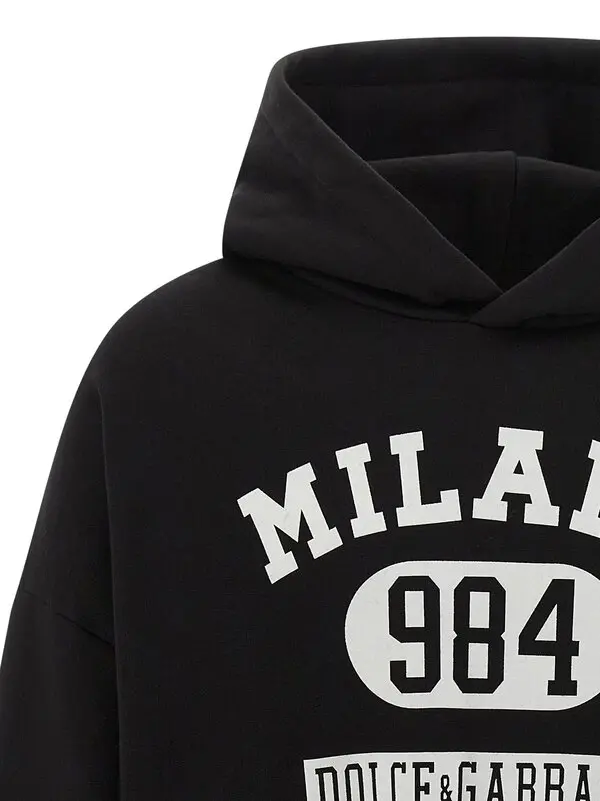 Dolce & Gabbana Flocked Print Hoodie