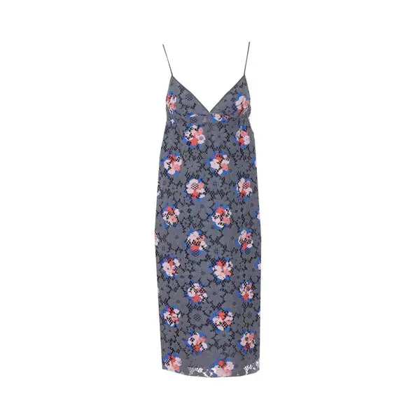 Fendi Dress With Floral Print And Lace Details - Multicolor