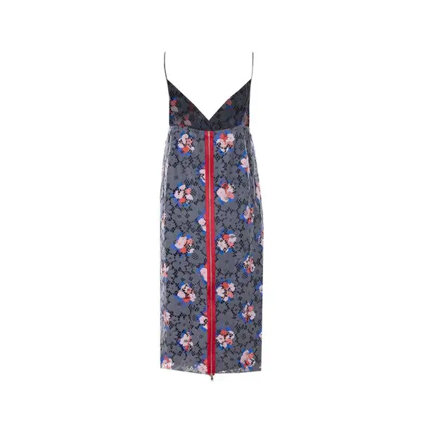 Fendi Dress With Floral Print And Lace Details - Multicolor