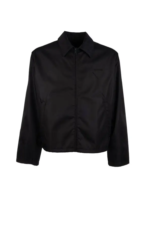 Prada Zip-up Jacket With Logo Detail