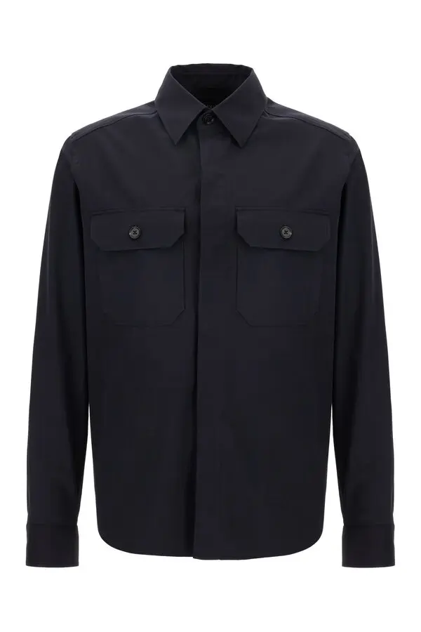 Zegna Long Sleeve Shirt Jacket - Multicolor