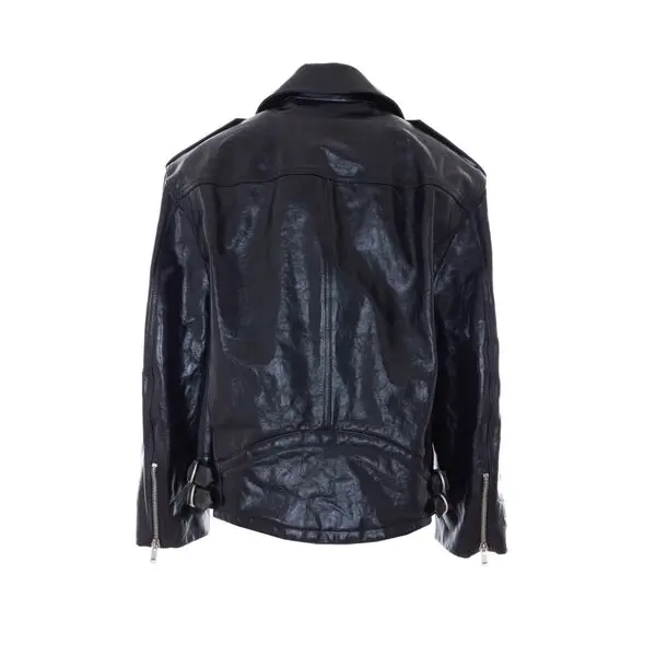 Saint Laurent Calfskin Leather Biker Jacket - Black