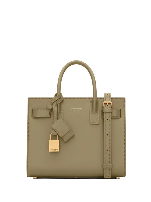 Saint Laurent Sac De Jour Nano In Smooth Leather - Green