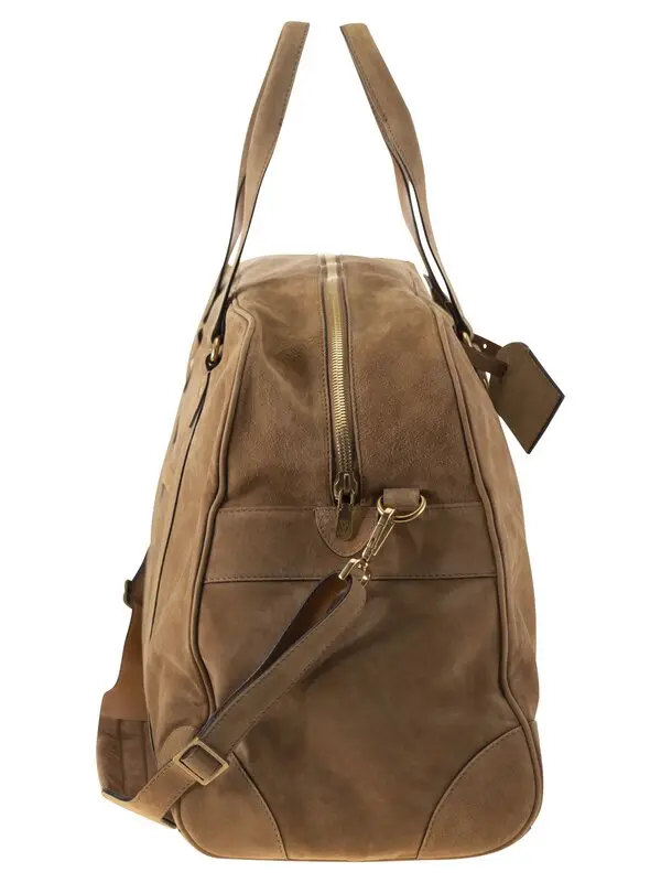 Brunello Cucinelli Suede Weekender Bag - Multicolor