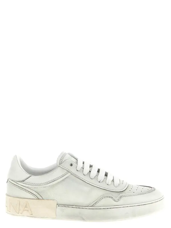 Dolce & Gabbana Portofino' Calf Leather Sneakers - White