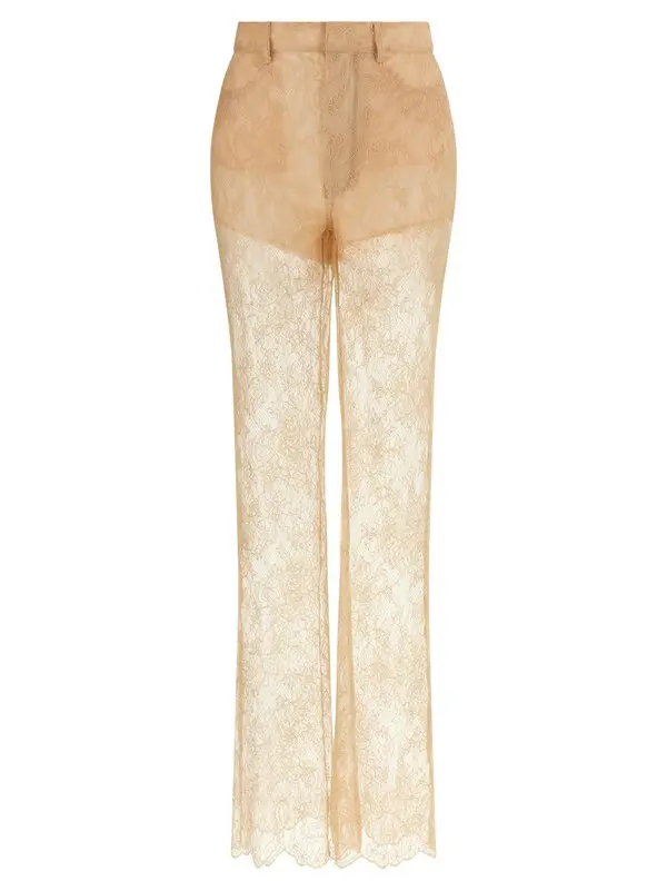 Giuseppe Di Morabito Lace Flared Trousers - Pink