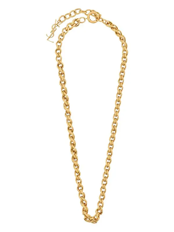 Saint Laurent Sautoir Chaine Marte Necklace - Silver