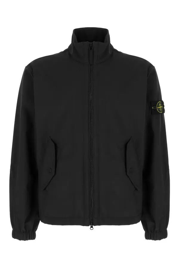 Stone Island Zip Up Jacket With Stand Collar - Multicolor