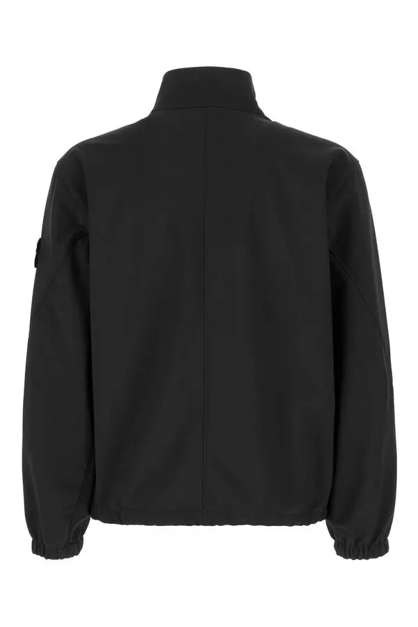 Stone Island Zip Up Jacket With Stand Collar - Multicolor