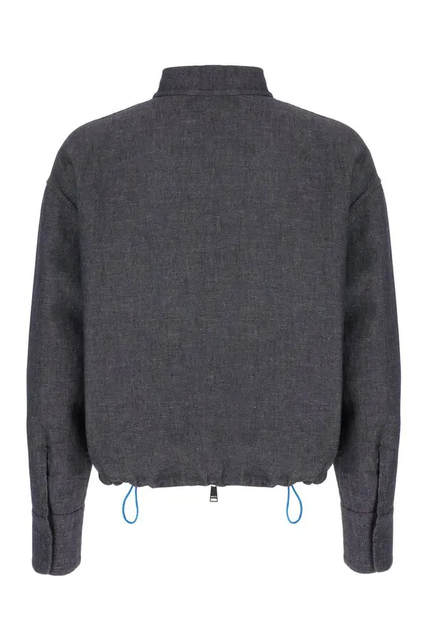 Fendi Zip-up Jacket With Drawstring Hem - Multicolor
