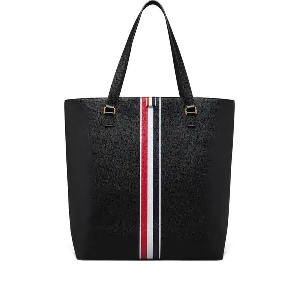 Thom Browne Calf Leather Tote Bag - Black