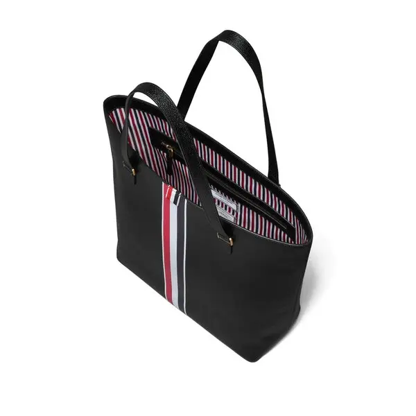 Thom Browne Calf Leather Tote Bag - Black
