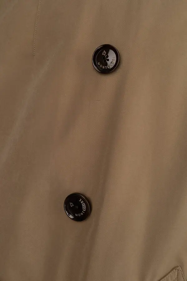 MONTECORE Double Breasted Belted Trench Coat