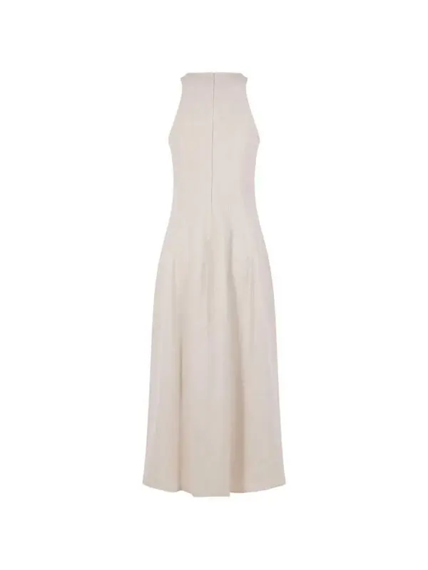 Brunello Cucinelli Sleeveless Crewneck Pleated Dress