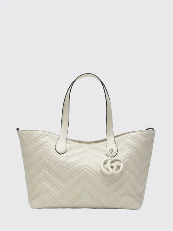 Gucci Quilted Calf Leather Shoulder Bag - Cream