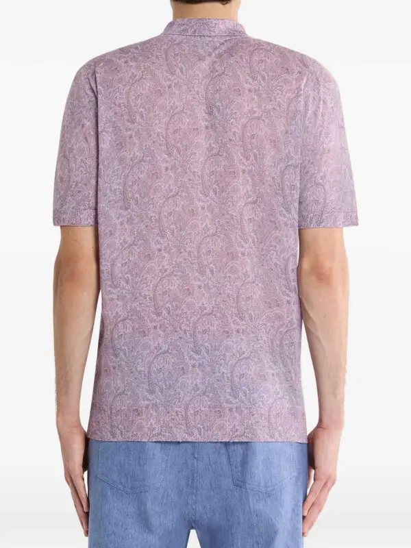 Etro Polo Shirt With Floral Pattern