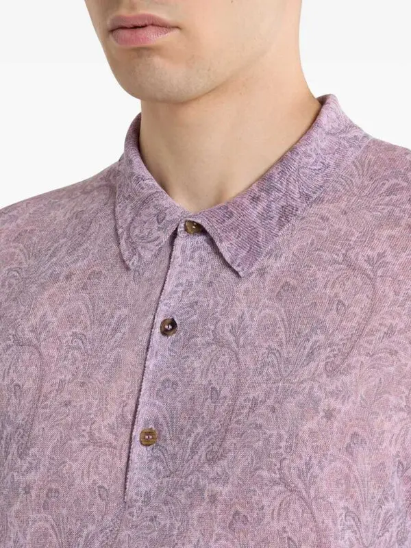 Etro Polo Shirt With Floral Pattern