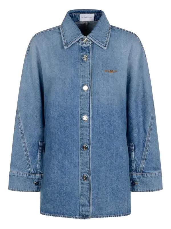 Givenchy Denim Cocoon Shirt - Blue