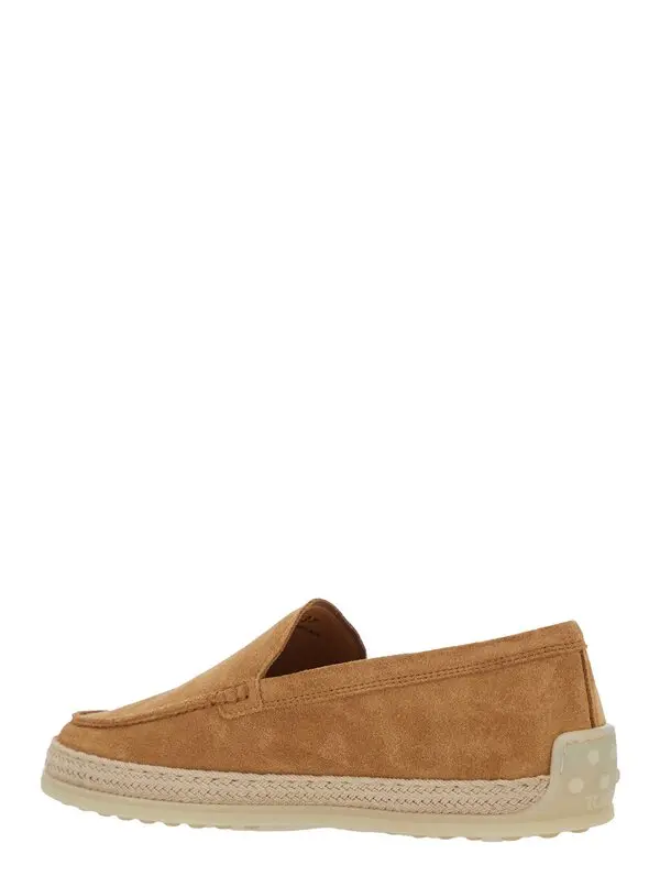 TOD'S Suede Loafers With Embossed Logo - Multicolor
