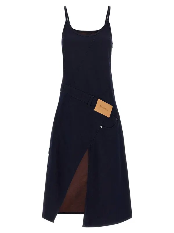 JW Anderson Twisted Workwear Denim Dress - Multicolor