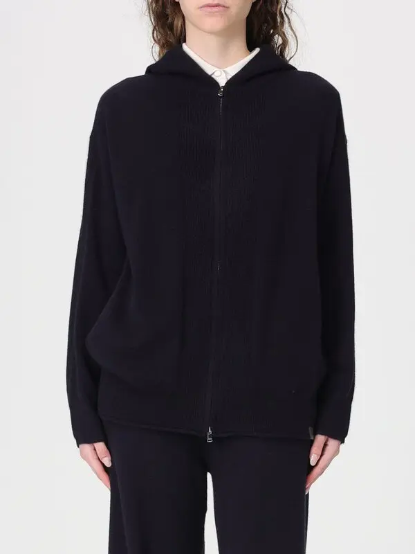 Max Mara Cashmere Zip-up Hoodie - Blue