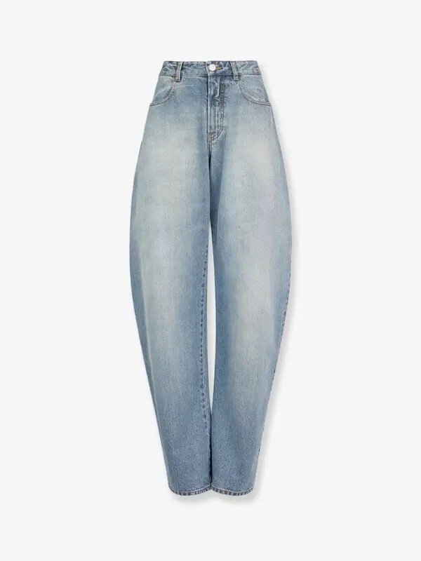 Alaïa Faded Blue Denim Jeans - Multicolor