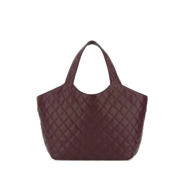 Saint Laurent Quilted Leather Tote Bag With Gold-tone Logo - Red