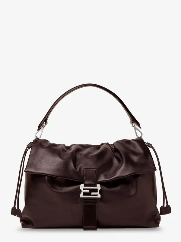 Fendi Maxi Messenger Leather Shoulder Bag - Multicolor