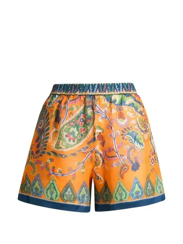 Etro Paisley Print Drawstring Shorts