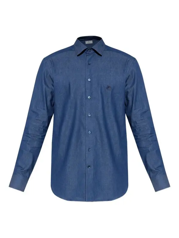 Etro Embroidered Logo Cotton Shirt