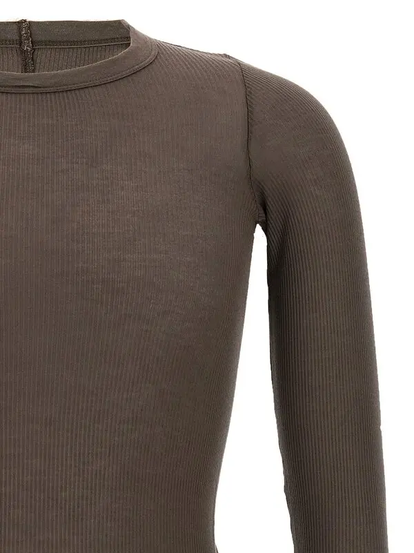 Rick Owens Rib Ls T' T-shirt - Gray