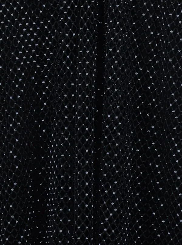 Sportmax Mesh And Rhinestone Embellished Sleeveless Top - Black