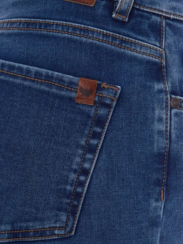 Max Mara Cropped Flare Jeans - Blue