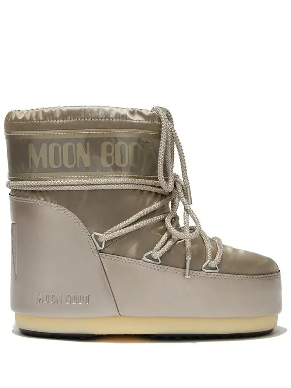 Moon Boot Icon Low Glance Snow Boots - Silver