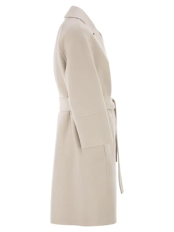 Max Mara Arona Virgin Wool Coat - Cream