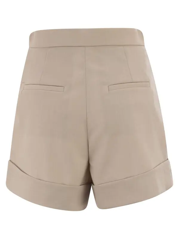 Max Mara Wool, Mohair, And Silk Canvas Shorts - Multicolor