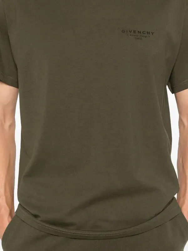 Givenchy Cotton T-shirt With Stamp Print - Green