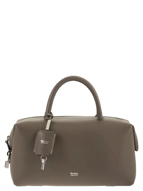 Max Mara Holdall Medium Satchel In Natural Leather - Multicolor