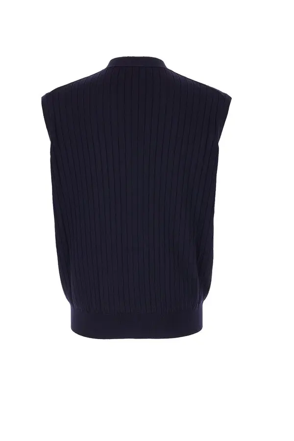 Bottega Veneta Ribbed V-neck Sleeveless Cardigan