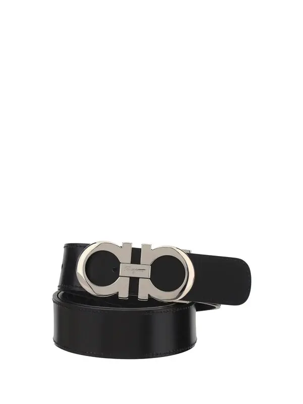 FERRAGAMO Reversible And Adjustable Leather Belt With Gancini Buckle