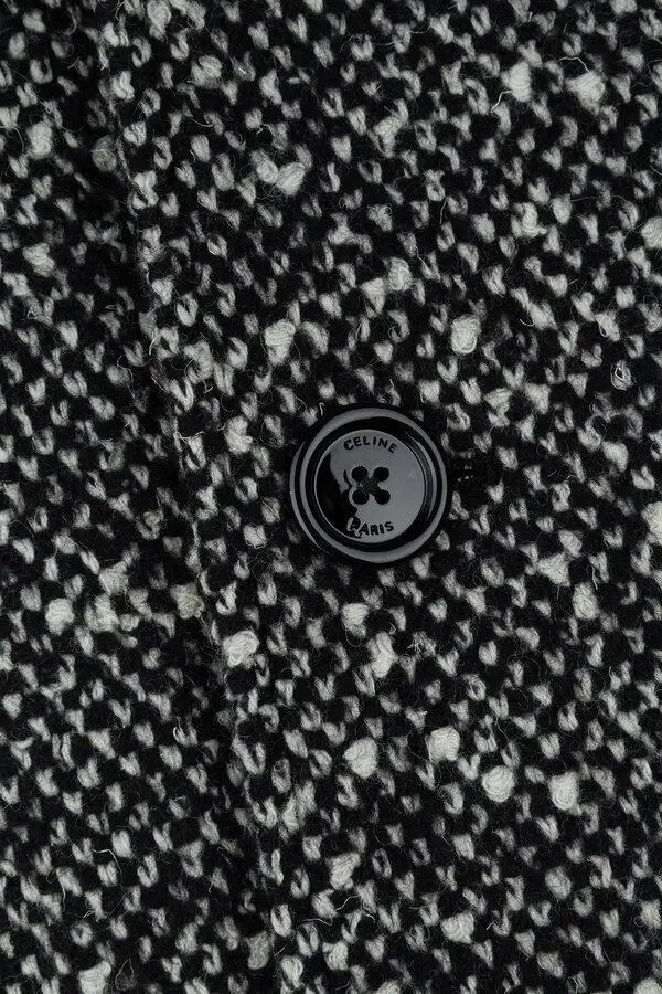 Celine Classic Collar Tweed Coat